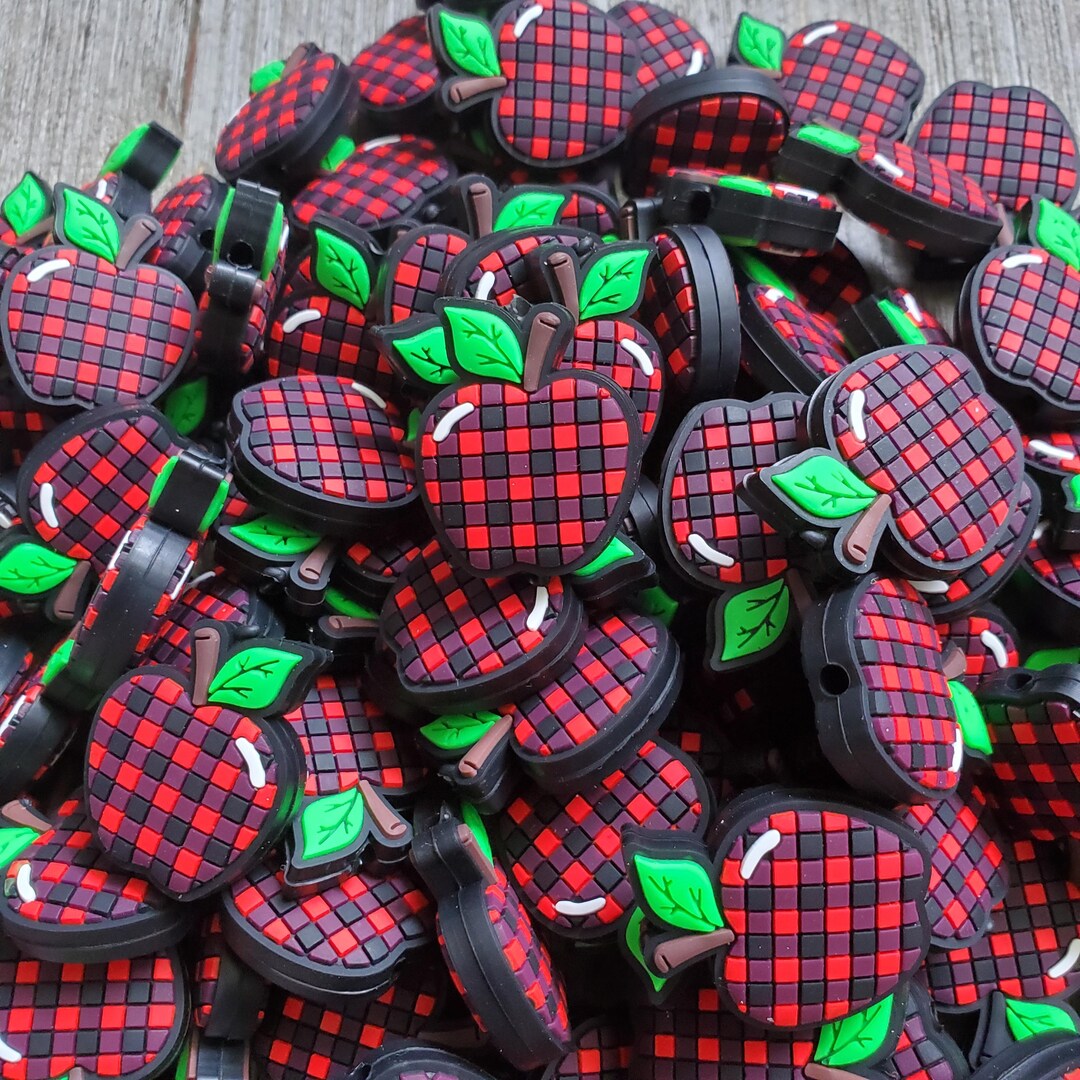 Buffalo Plaid Apple Focal Bead - Etsy