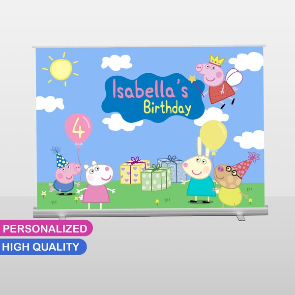 Peppa Pig Banner - Etsy
