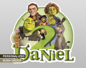 Shrek Happy Birthday Cake Topper - Etsy