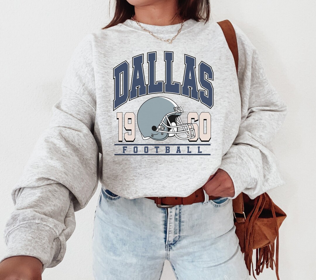 Dallas Texas Football Sweatshirt, Dallas Fan Crewneck Sweatshirt, Women ...