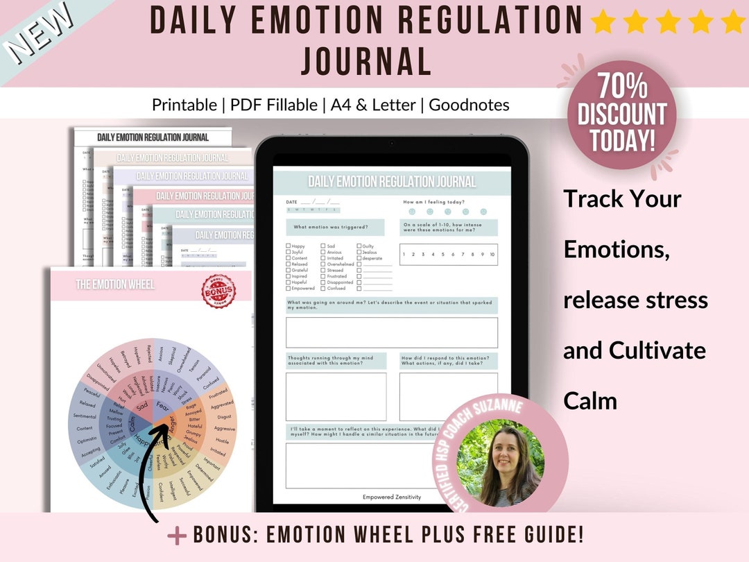 Daily Emotion Regulation Journal for HSP, Mindfulness & Self-care ...