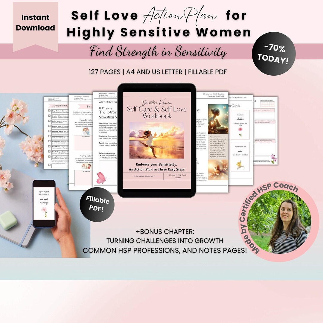 Sensitive Women Self Care Workbook, a Three Step Action Plan to Embrace ...
