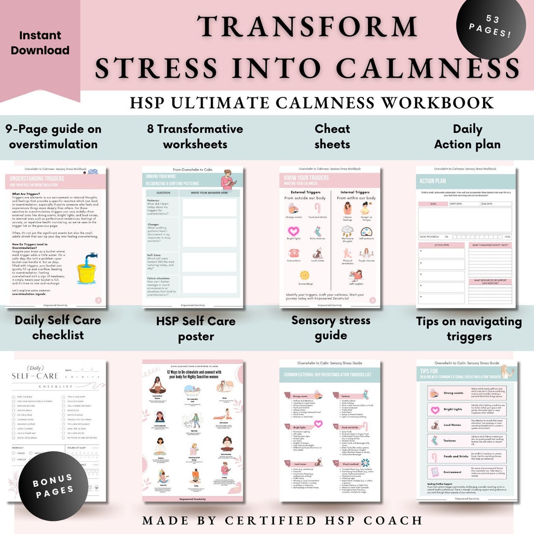 Ultimate Calmness HSP Workbook,calmness Journal,transformative Journal ...