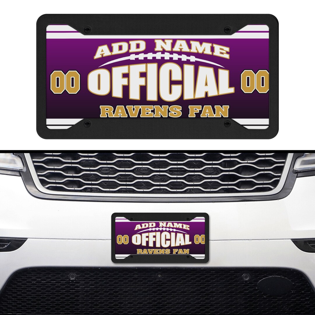 Baltimore Raven Custom Personalized License Plate - Etsy