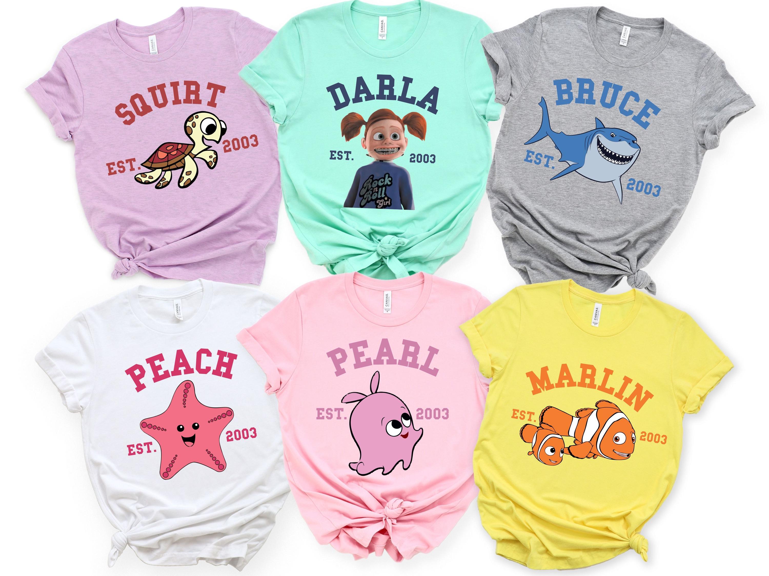 Retro Disney Finding Nemo All Characters Est 2003 Group Custom Vintage ...