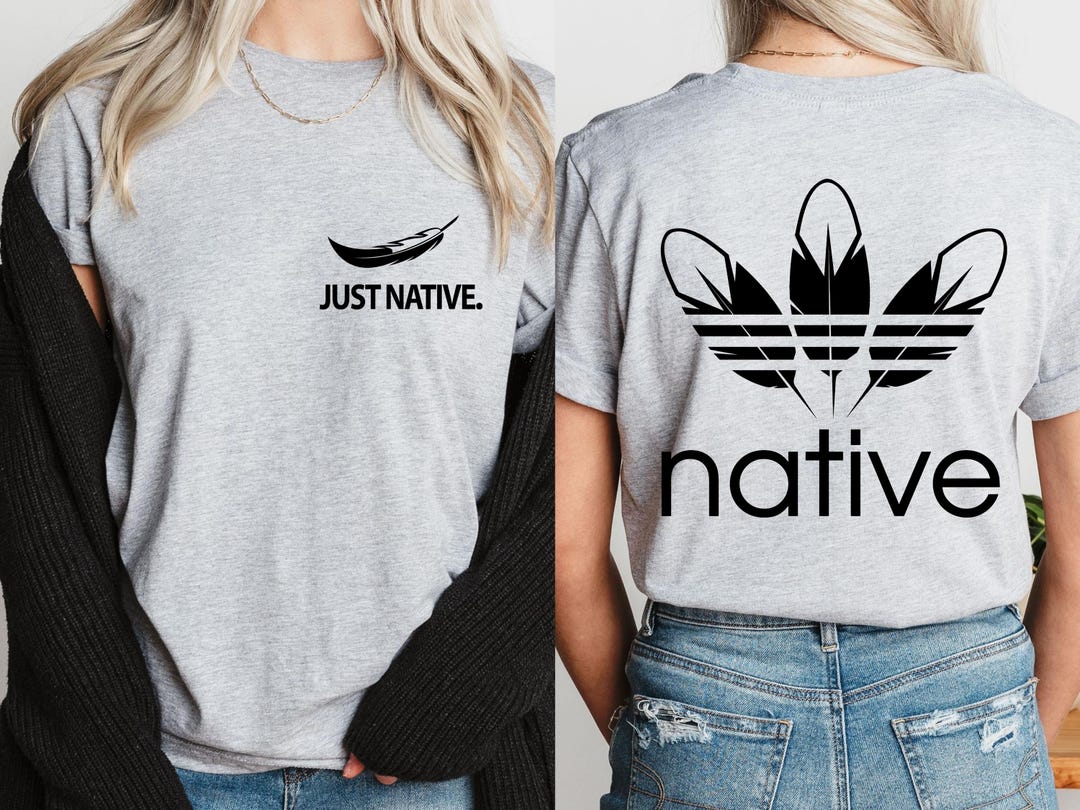 Native T-shirt, Native Feather Logo Shirt, Just Native Tee, Feather ...