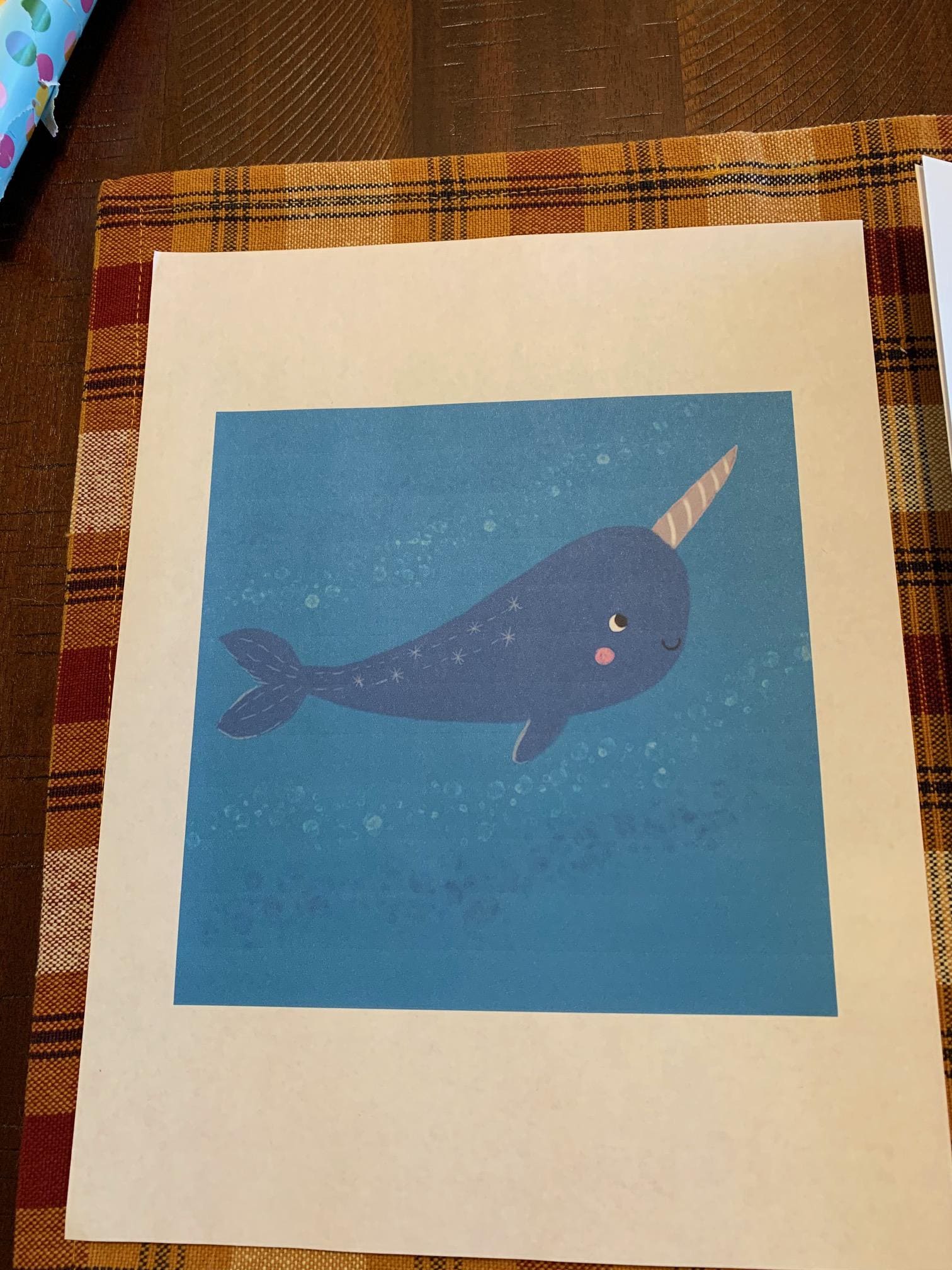 Narwhal Art Print Adorable Narwhal Sea Creature Digital File - Etsy