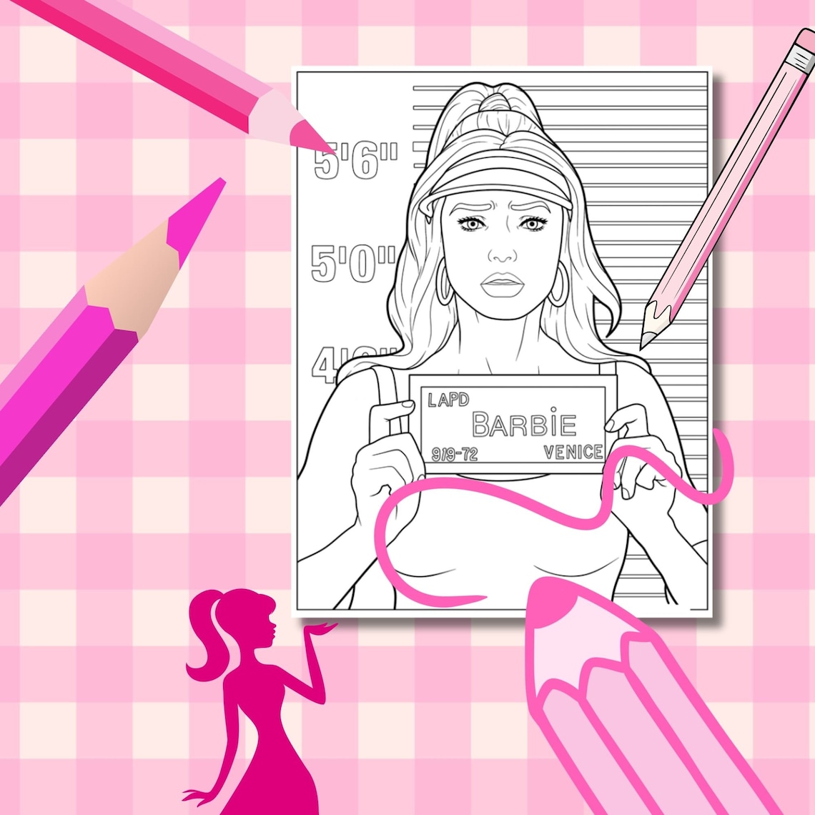 Printable Colouring Sheets, Pink Coloring Page, Printable Barbi ...