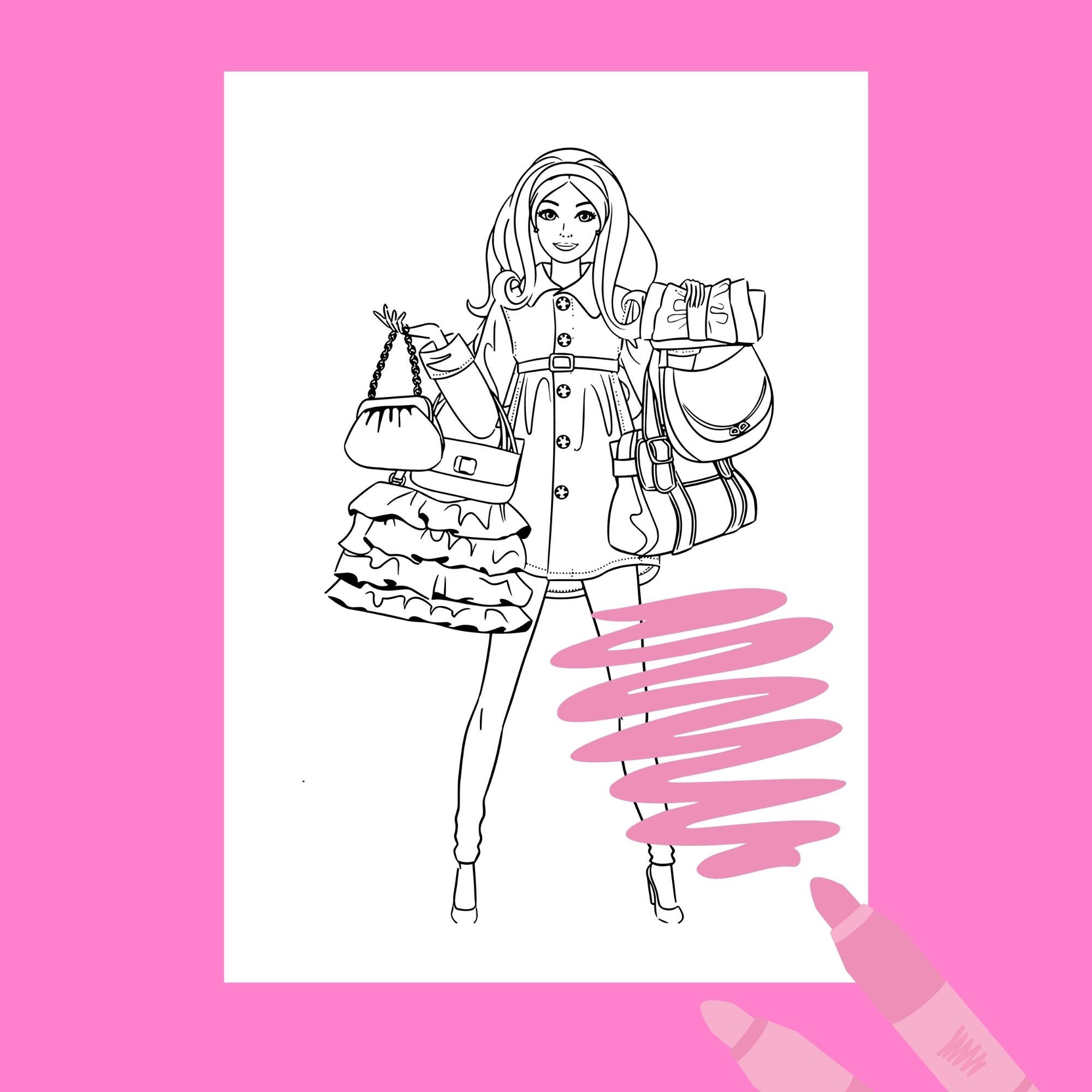 Printable 10 Sets Barbi Colouring Pages, Coloring Pages Book, Coloring ...