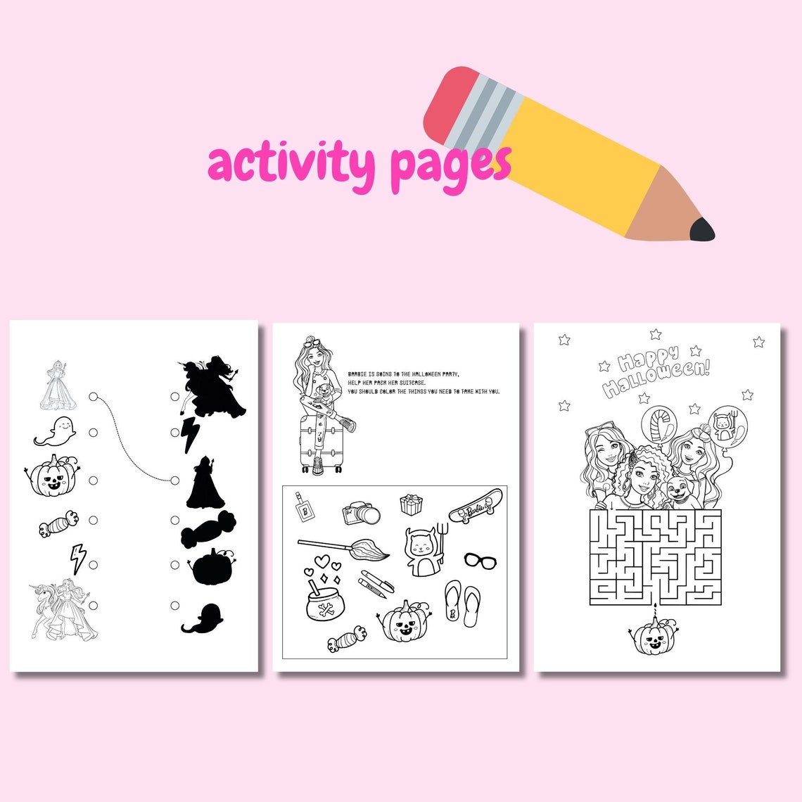 Barbi Printable Colouring Sheets, Instant Download,printable Kids ...