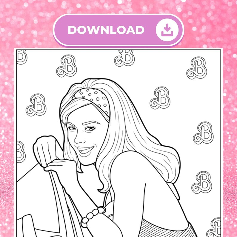 Printable Colouring Sheets, Pink Coloring Page, Printable Barbi ...