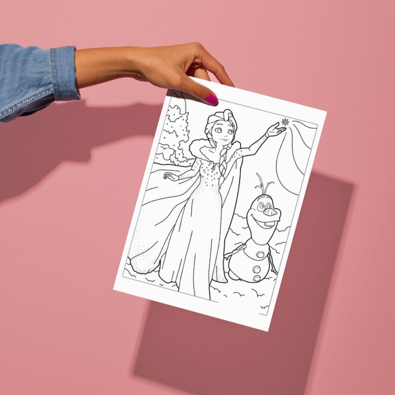 15 FROZEN Coloring Page, Elsa Anna Coloring Book, Printable Coloring ...