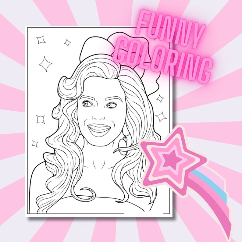 Printable Colouring Sheets, Pink Coloring Page, Printable Barbi ...