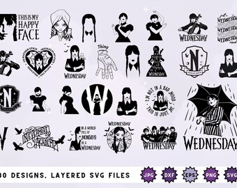 Merlina svg - Etsy España