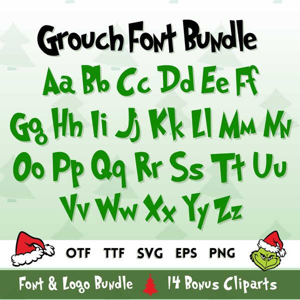 Christmas Fonts Svg - Etsy