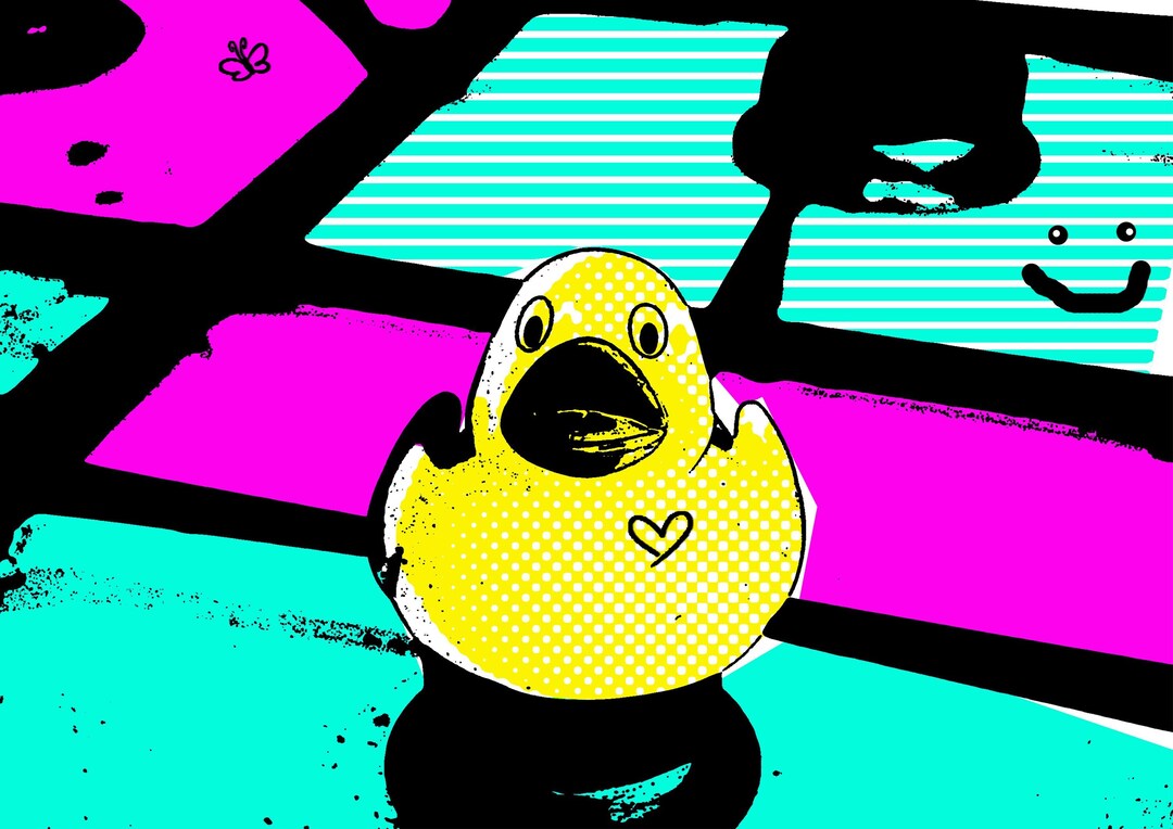 Pop Art Duck A4 Digital Download - Etsy