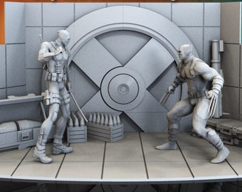 Deadpool VS Wolverine STL Files Model Figures to 3D Print Digital ...