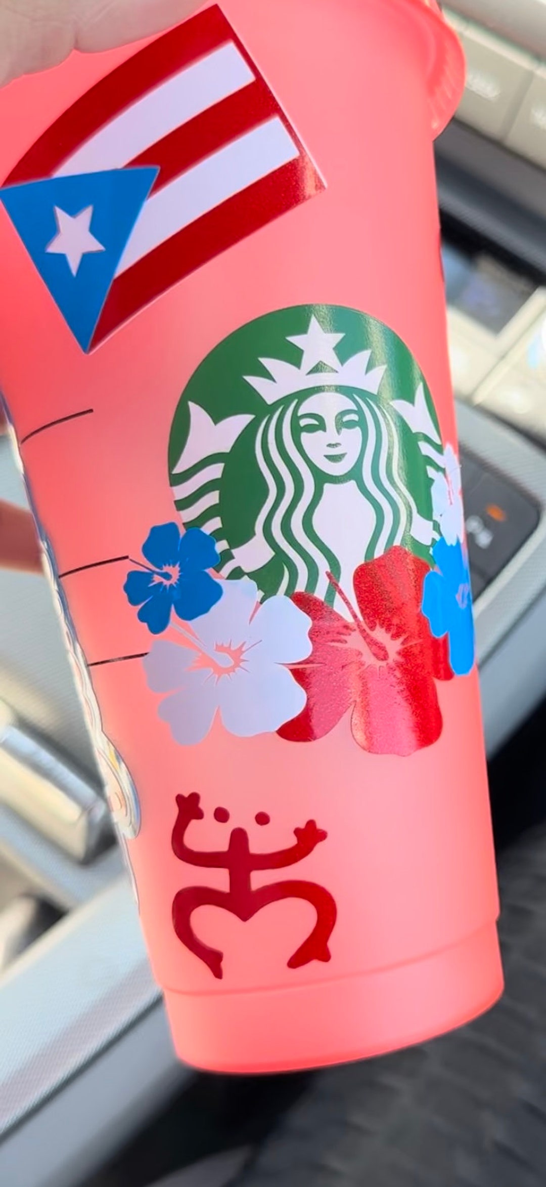 Puerto Rico Starbucks Cold Cup 24 Oz Cute Tumbler - Etsy