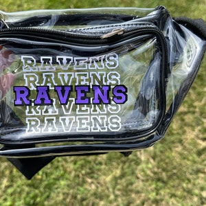 Baltimore Ravens Fan, Clear Crossbody Bag, Concert/ Stadium Approved ...