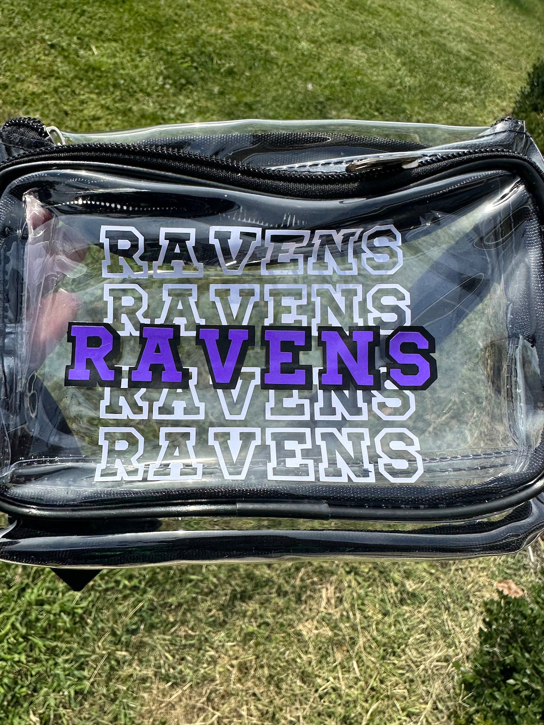 Baltimore Ravens Fan, Clear Crossbody Bag, Concert/ Stadium Approved ...