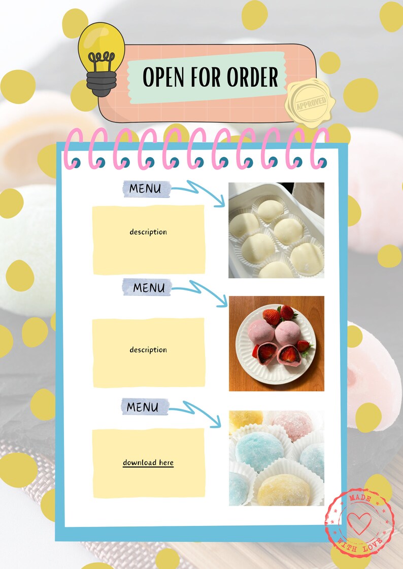 Poster, Menu Poster, Aesthetic Template Poster, Three Menu - Etsy