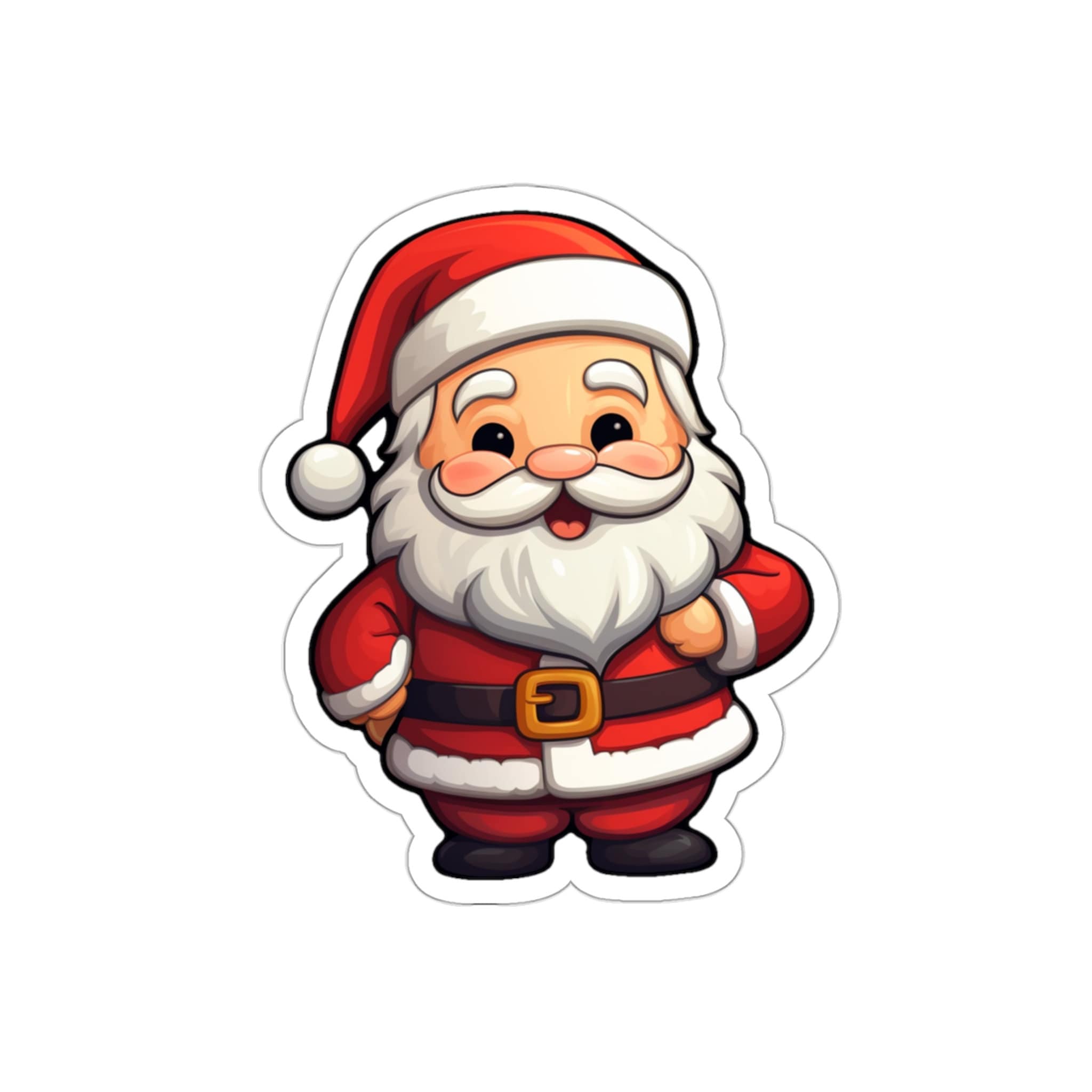 Santa Claus Sticker Vinyl Decal Christmas Festive Decor Winter Holiday ...
