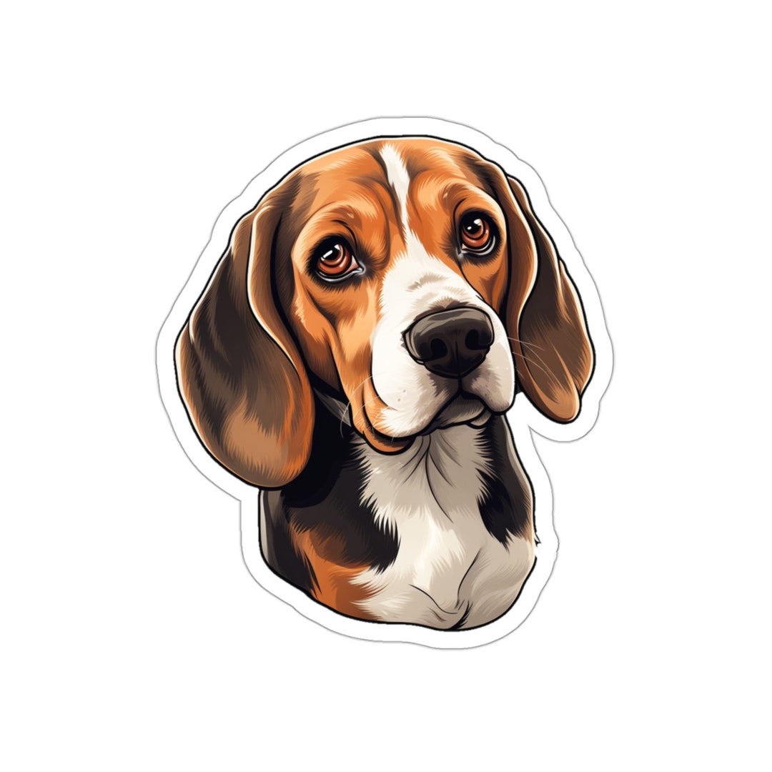 Beagle Sticker Vinyl Laptop Sticker Decal - Etsy