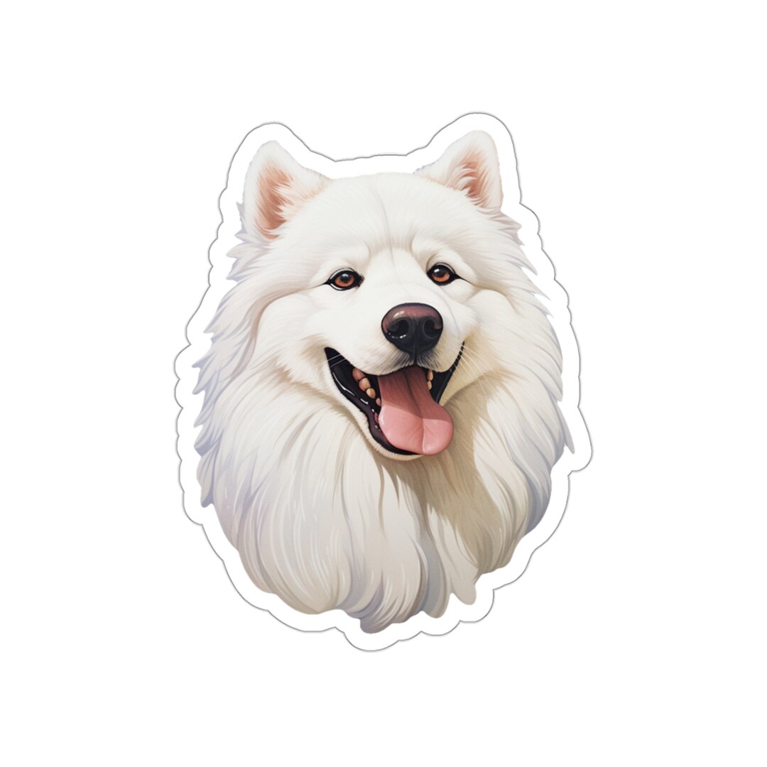Samoyed Sticker Vinyl Dog Decal Fluffy Companion - Etsy