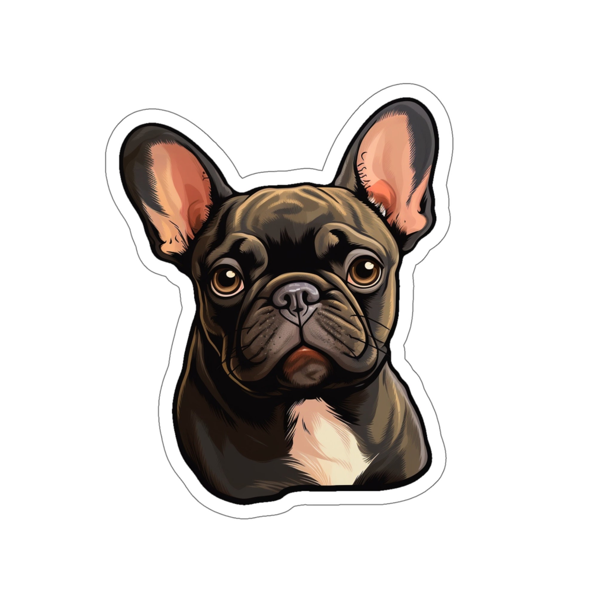French Bulldog Sticker Vinyl Laptop Sticker Decal - Etsy