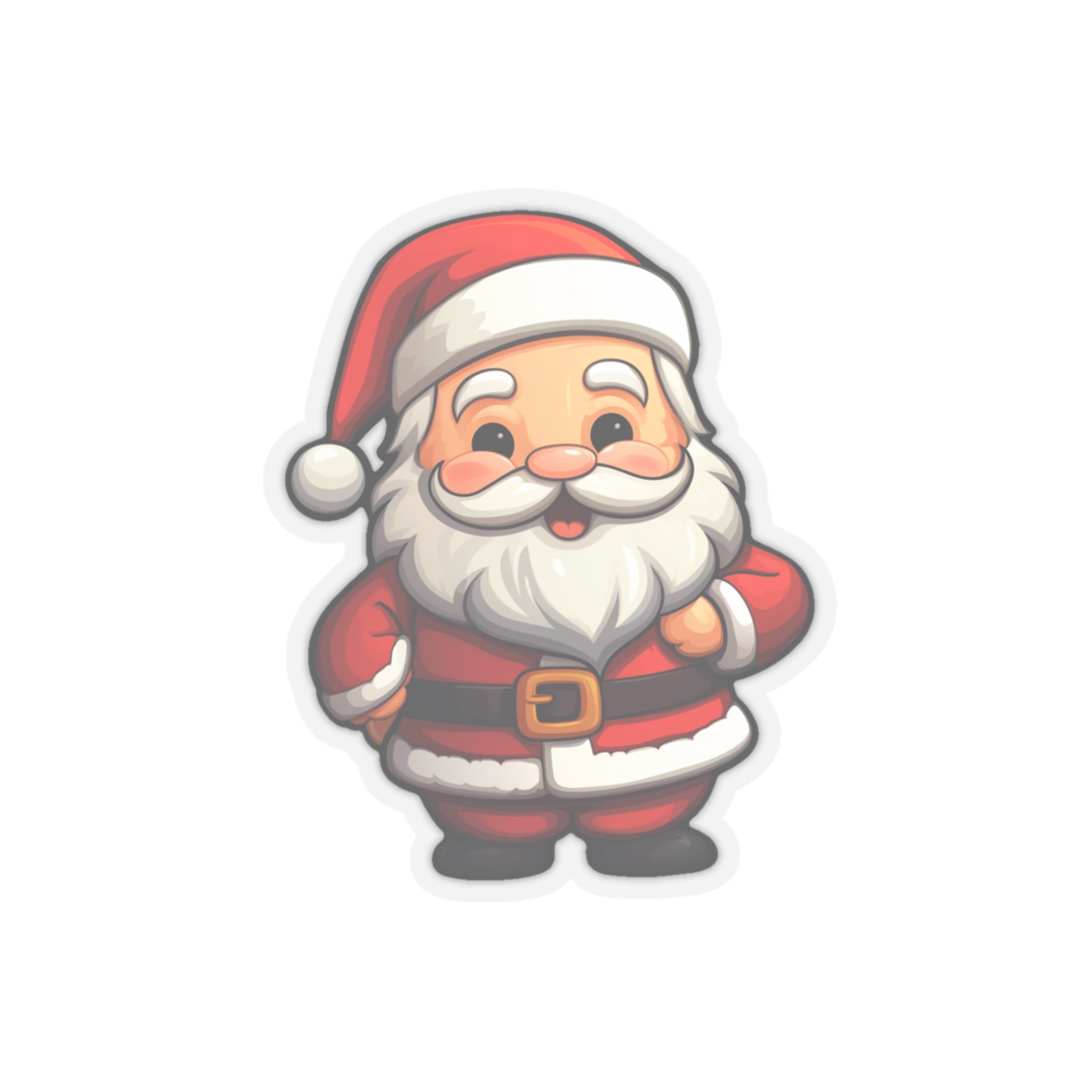 Santa Claus Sticker Vinyl Decal Christmas Festive Decor Winter Holiday ...