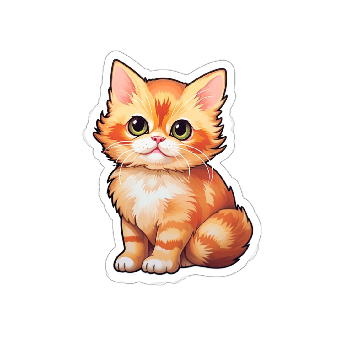 Cat Sticker Vinyl Laptop Sticker Decal - Etsy