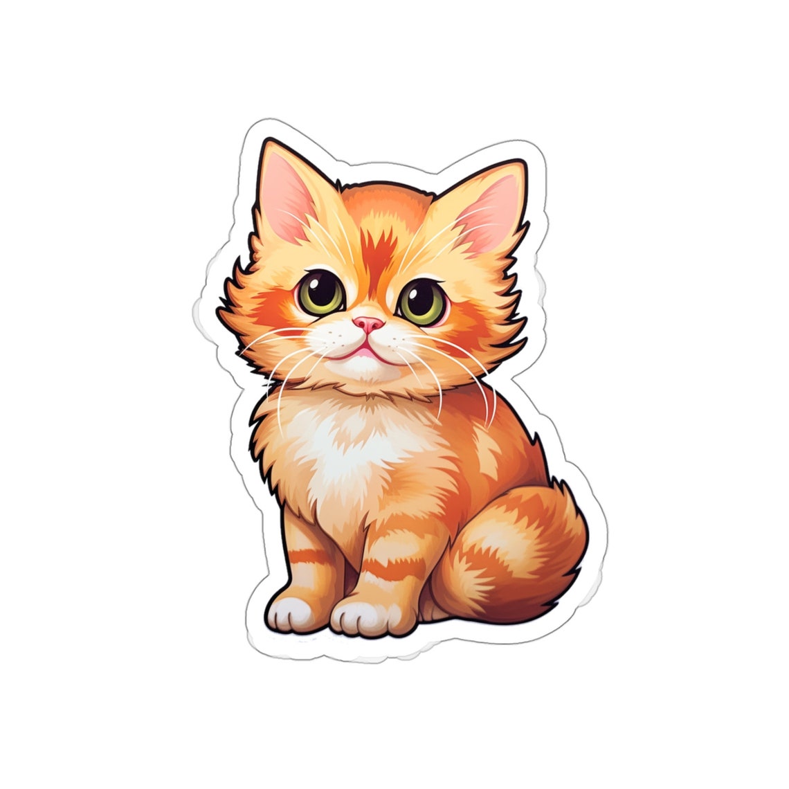 Cat Sticker Vinyl Laptop Sticker Decal - Etsy