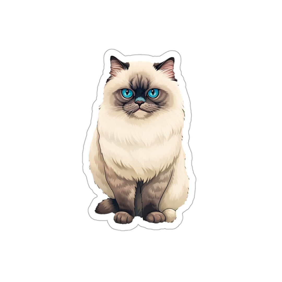 Himalayan Cat Sticker Vinyl Laptop Sticker Decal - Etsy