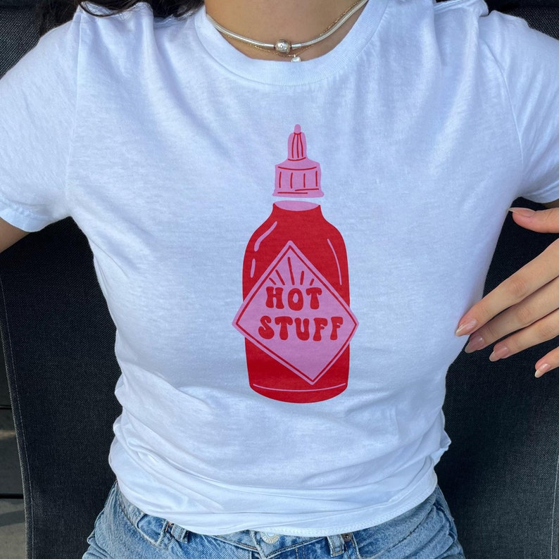 Hot Stuff Sauce T-shirt: Y2K Graphic Baby Tee - Etsy
