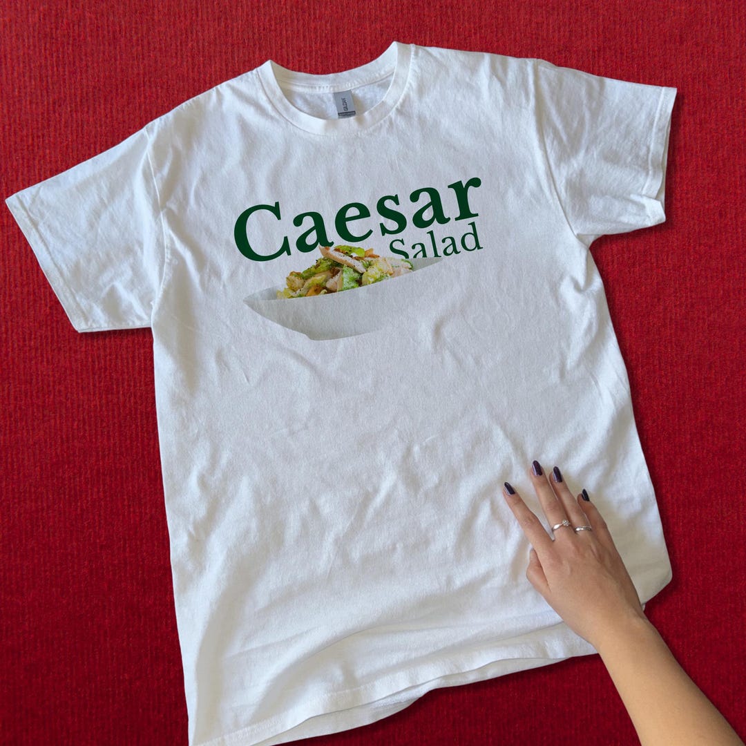 Caesar Salad T-shirt – Minimalist Funny Foodie Tee for Salad Lovers ...