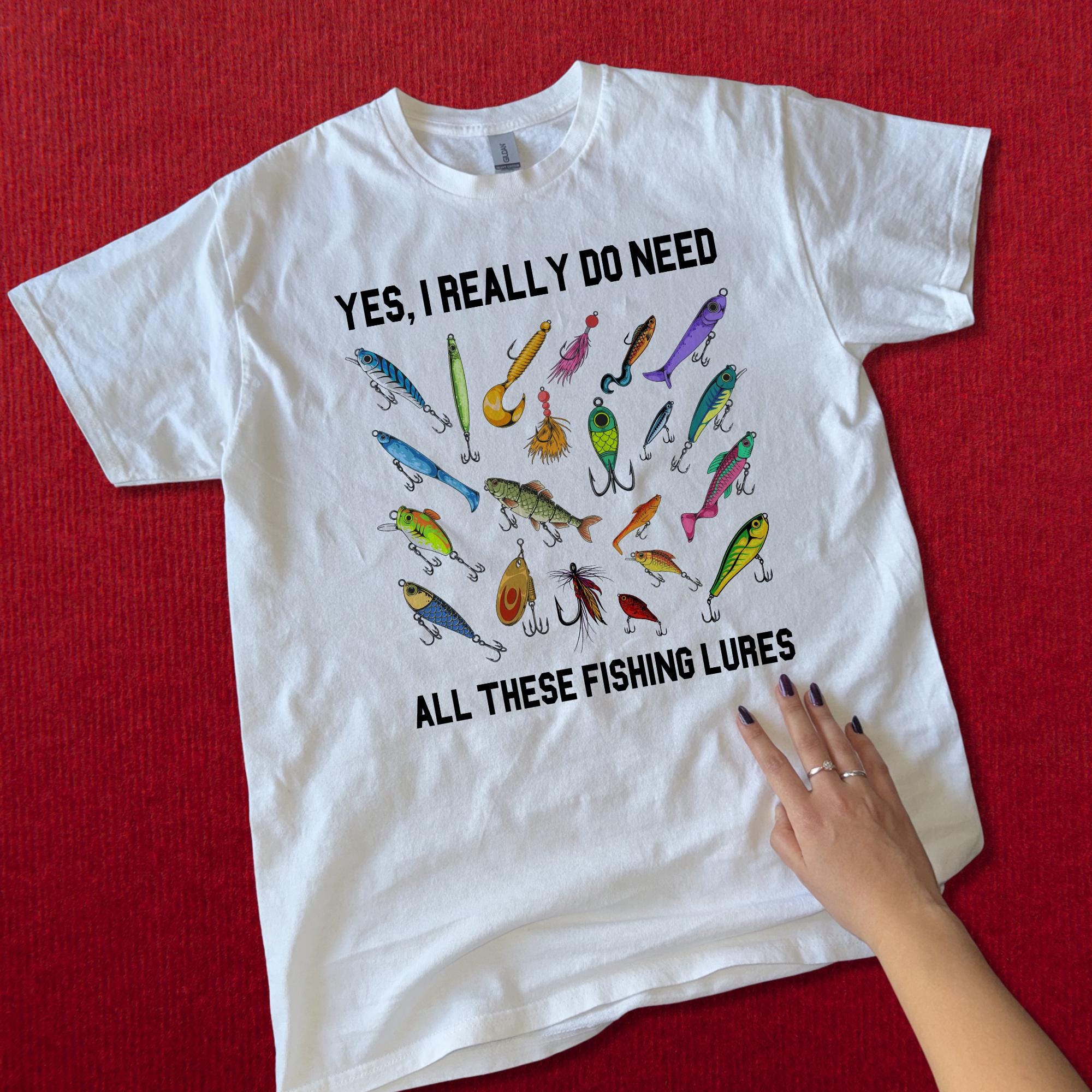 Funny Fishing Lures Graphic T-shirt: Fisherman Gift - Etsy