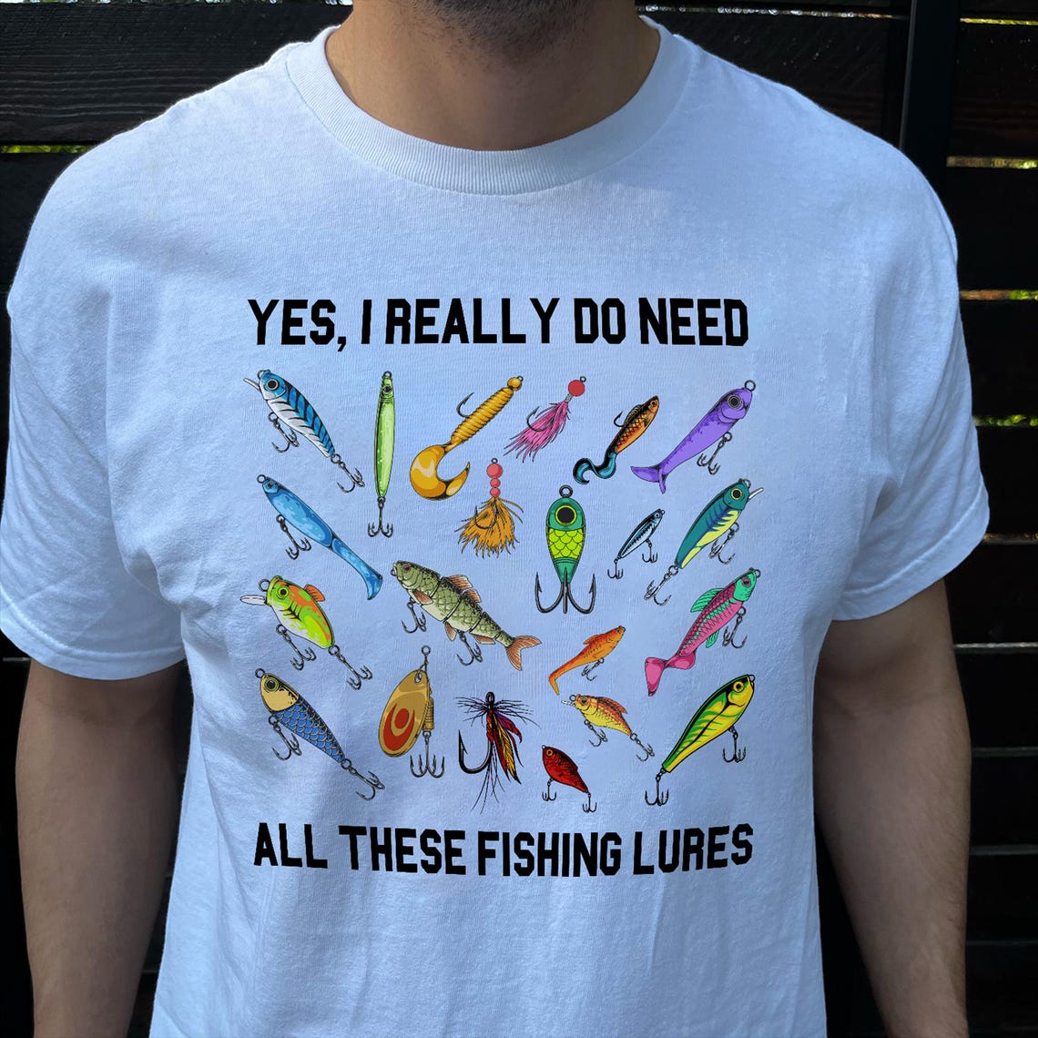Funny Fishing Lures Graphic T-shirt: Fisherman Gift - Etsy