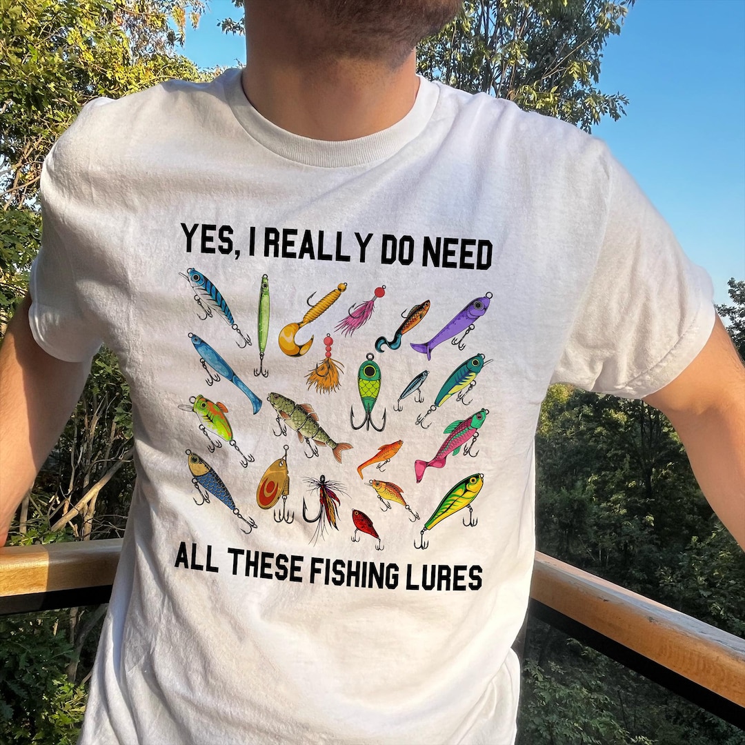 Funny Fishing Lures Graphic T-shirt: Fisherman Gift - Etsy