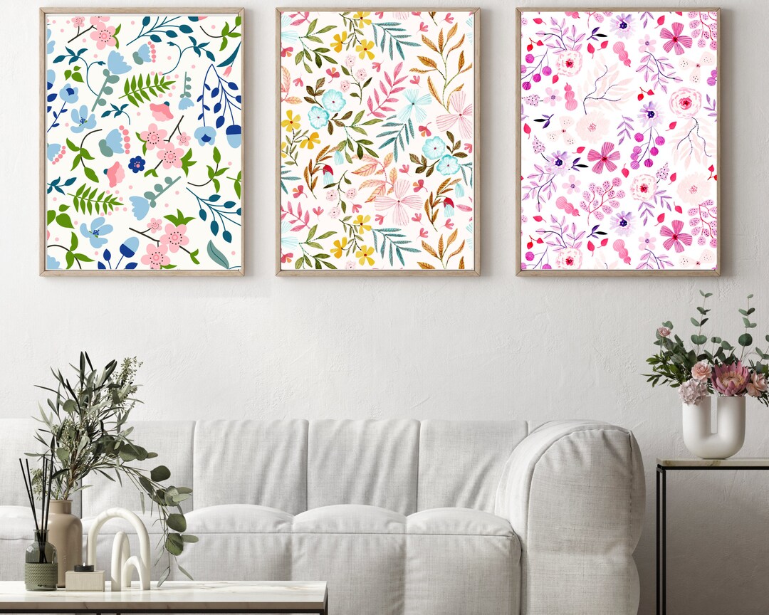Wildflowers Botanical Prints: Watercolor Flower Paintings With Vibrant ...