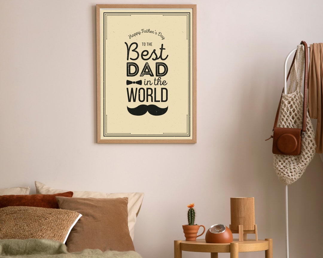 Happy Father's Day Wall Decor Unique Art Piece for the World's Greatest ...