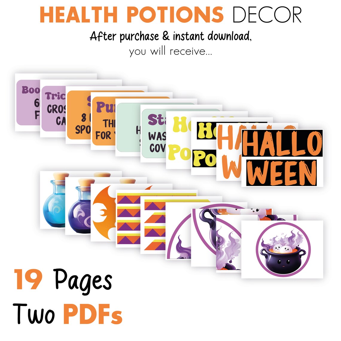 Health Potions Halloween Bulletin Board Kit, School Nurse October Decor ...