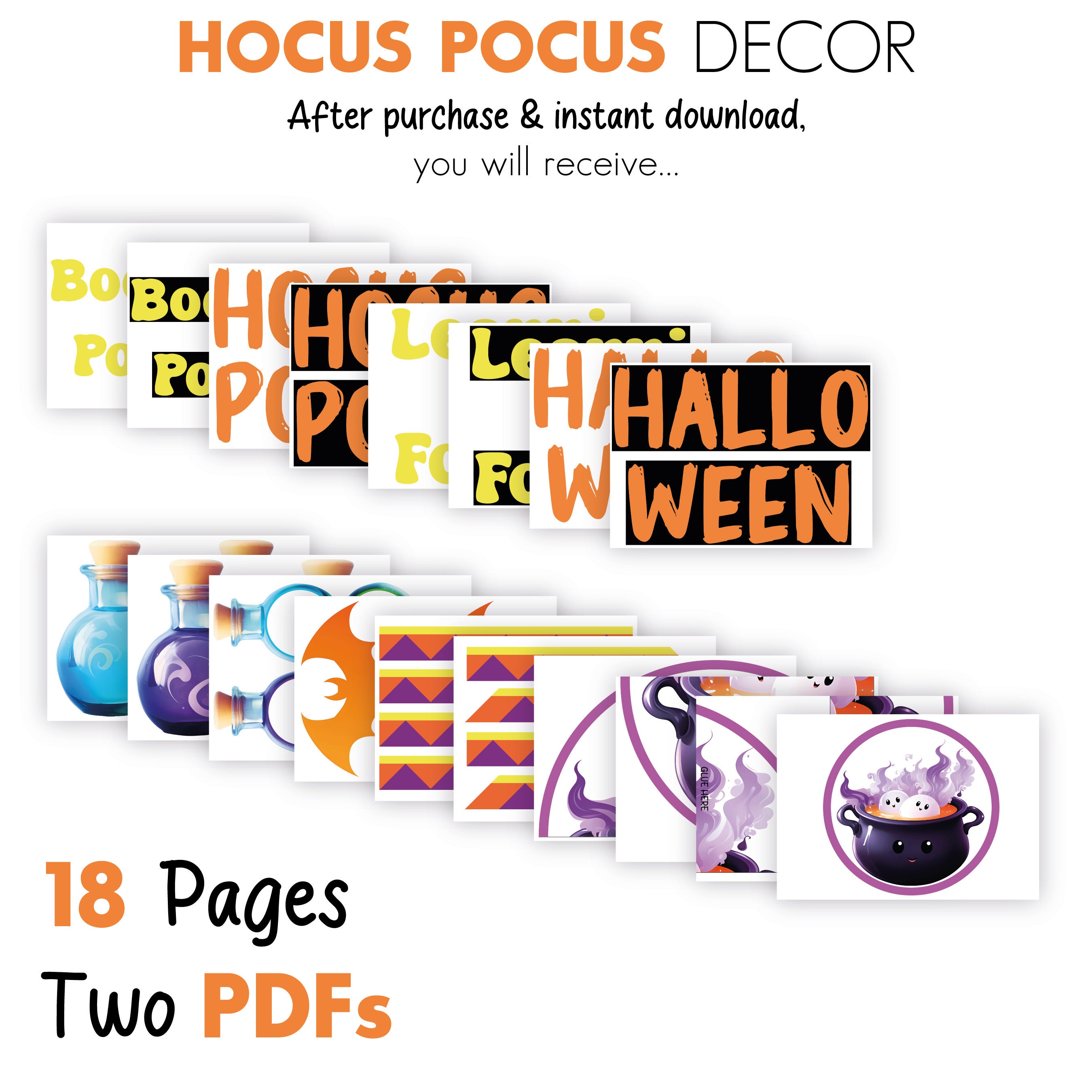 Hocus Pocus Halloween Bulletin Board Kit, Spooky Ghost Bulletin Board ...