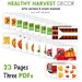 Healthy Harvest Fall Bulletin Board Kit, School Nurse Thanksgiving ...