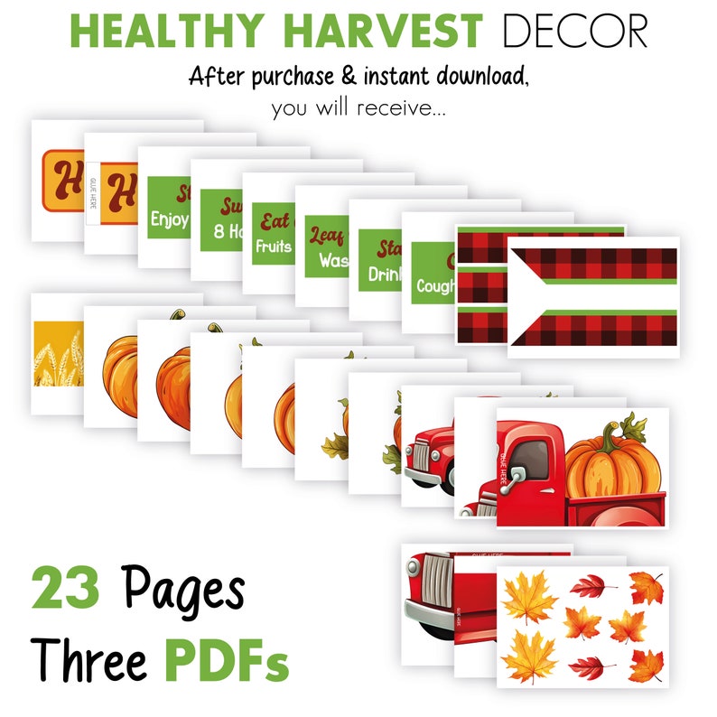 Healthy Harvest Fall Bulletin Board Kit, School Nurse Thanksgiving ...