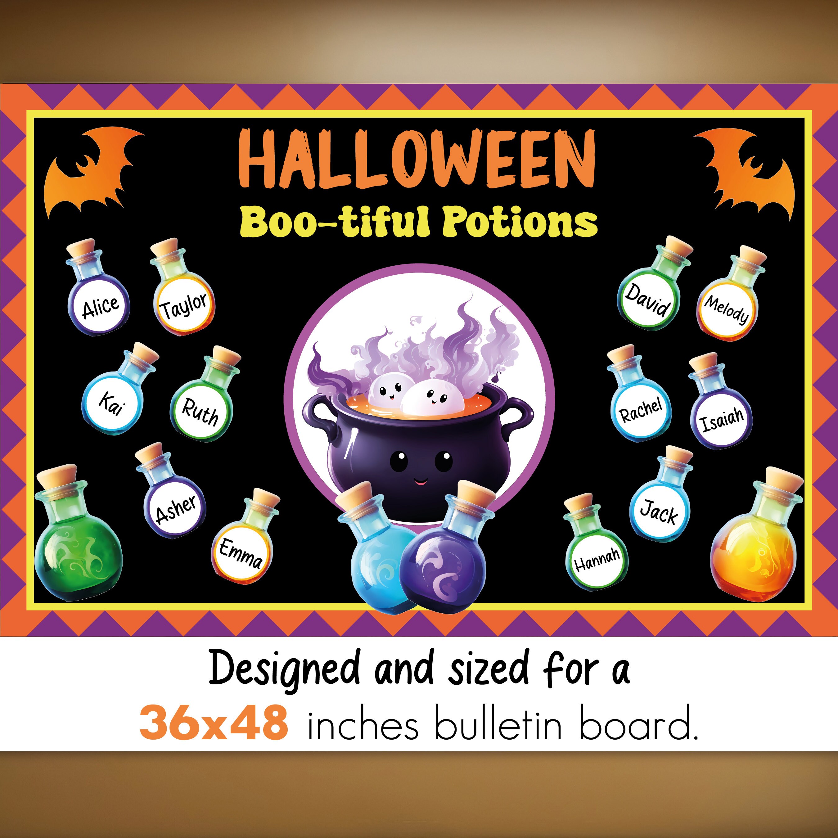 Hocus Pocus Halloween Bulletin Board Kit, Spooky Ghost Bulletin Board ...
