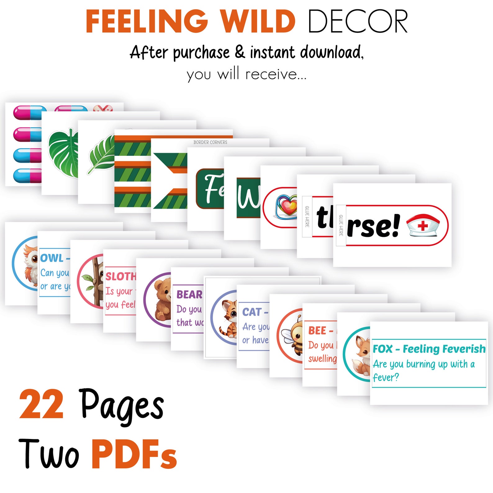 Feeling Wild Bulletin Board Kit, School Nurse Health Display, Nurse ...