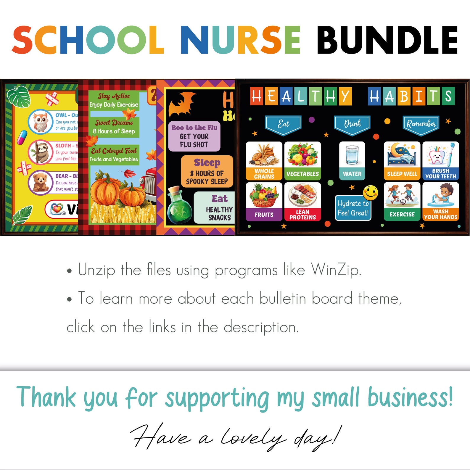 School Nurse Bulletin Board Bundle School Nurse Bulletin - Etsy