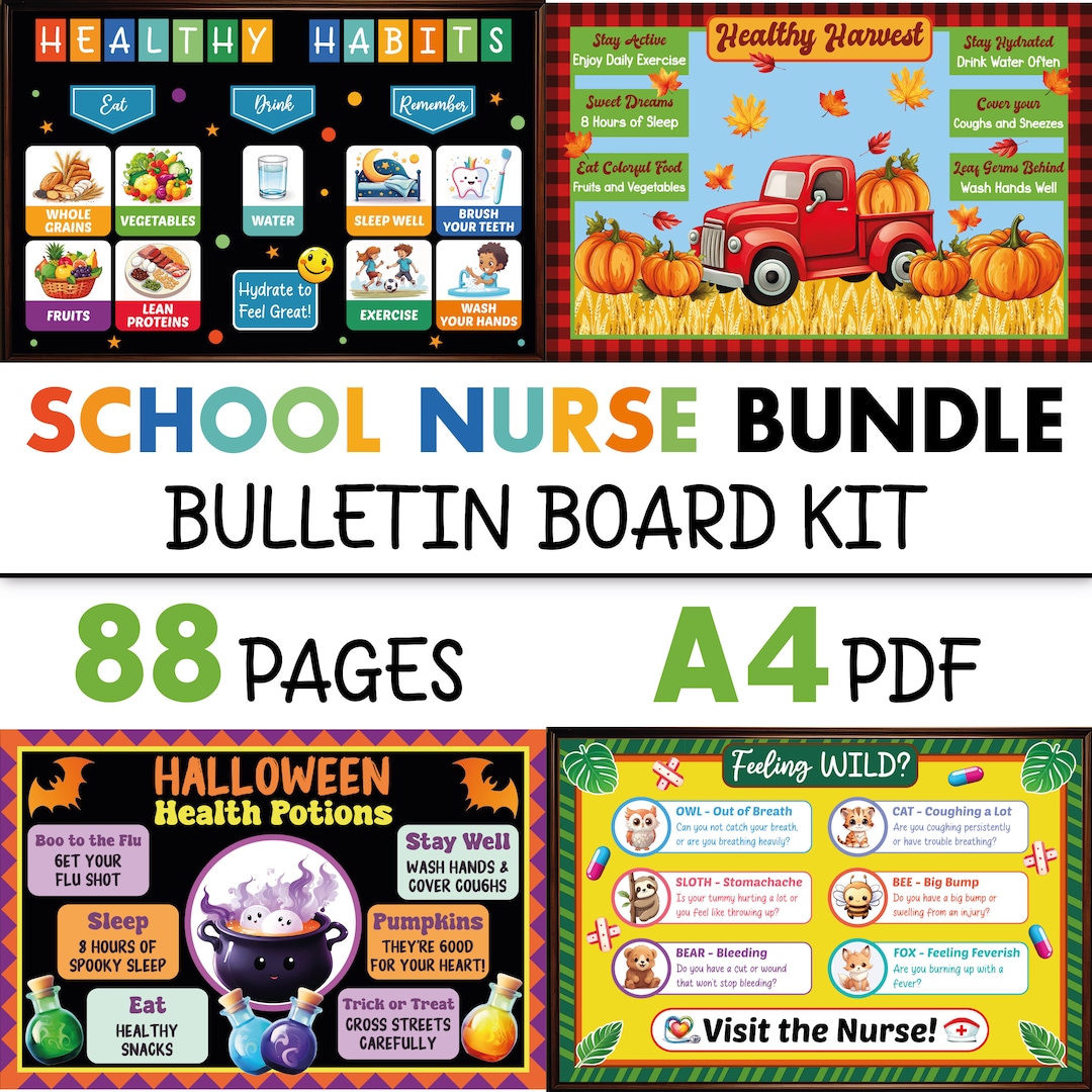 School Nurse Bulletin Board Bundle, School Nurse Bulletin Board ... School Nurse Bulletin Board Bundle, School Nurse Bulletin Board ...