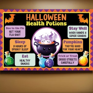 School Nurse Bulletin Board Kit Bundle, 5 Health and Wellness Themes ...