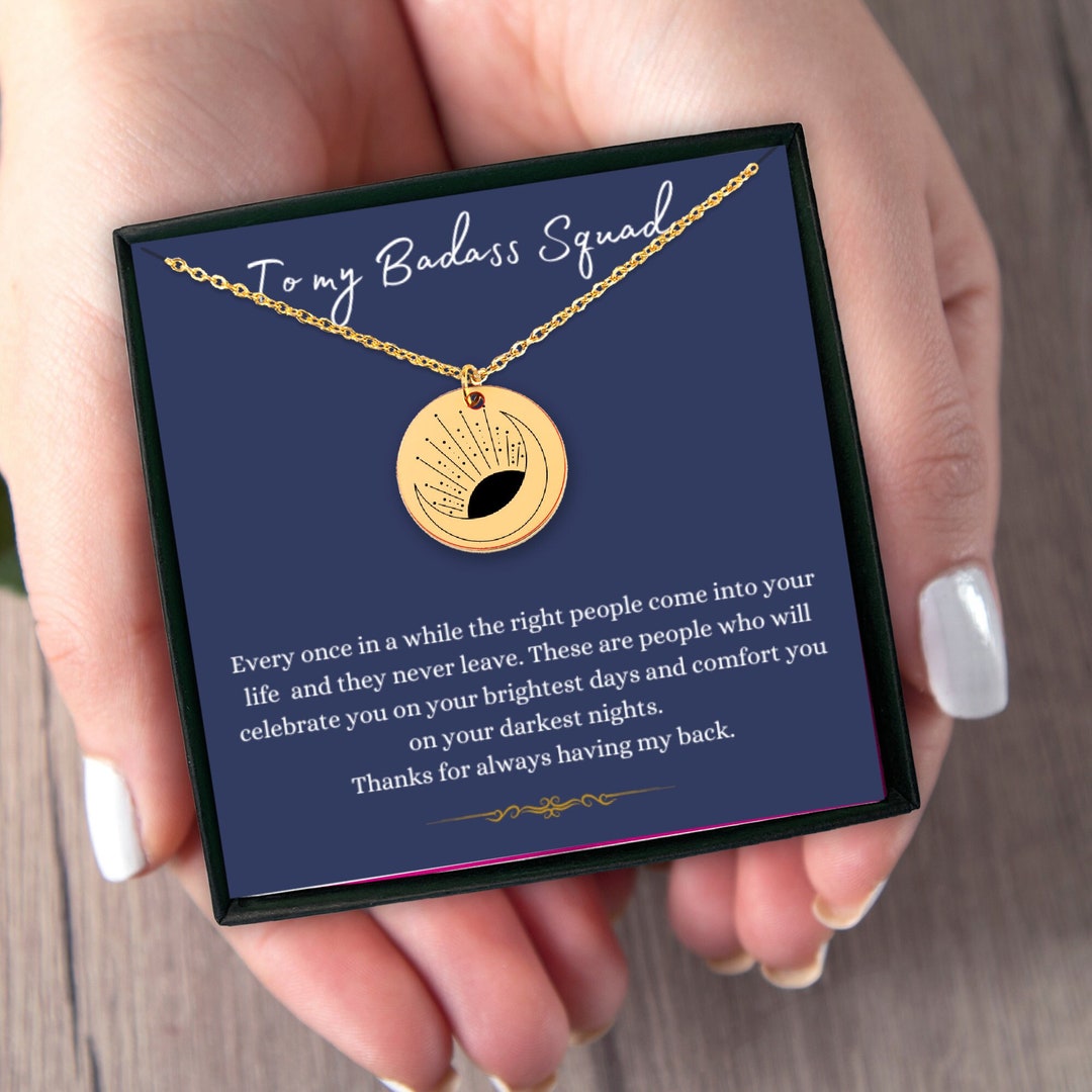 Sun and Moon Necklace Celestial Zodiac Necklace to My Badass Squad ...